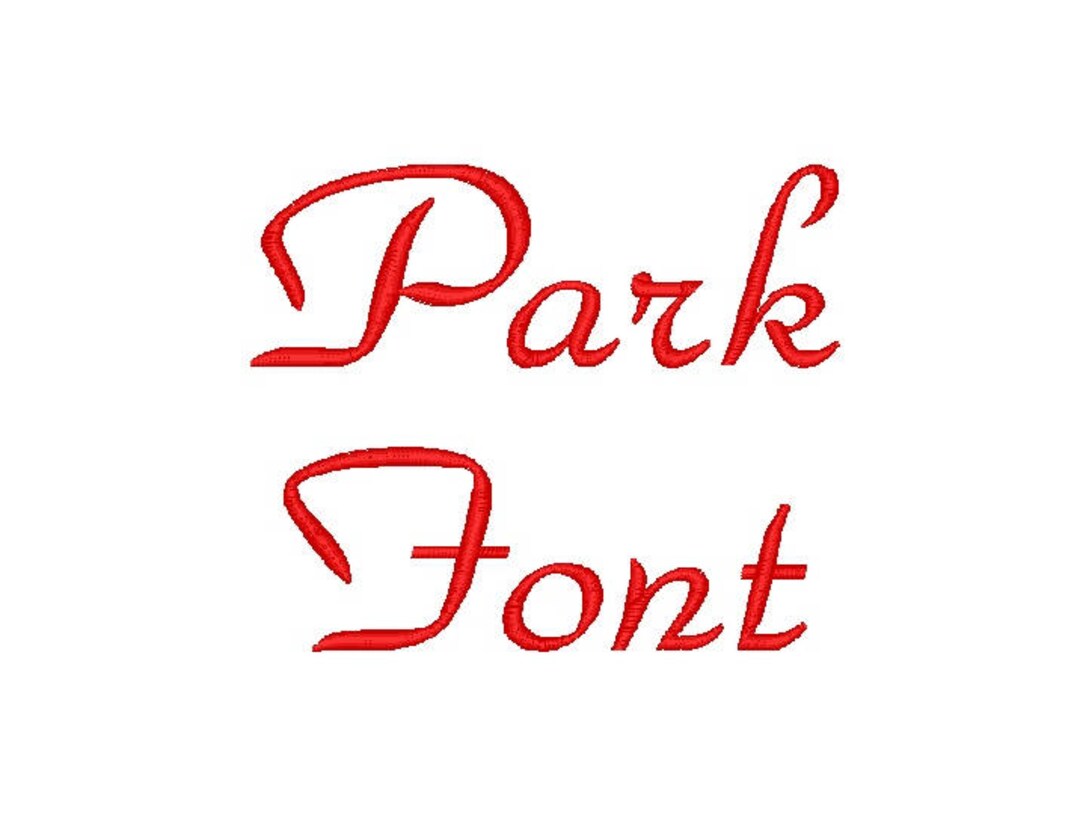 Park Machine Embroidery Font Monogram Alphabet 3 Sizes - Etsy