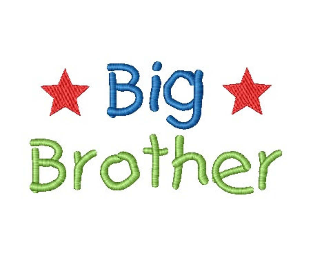 Big Brother - Machine Embroidery Design - 1 Size - Instant Download ...