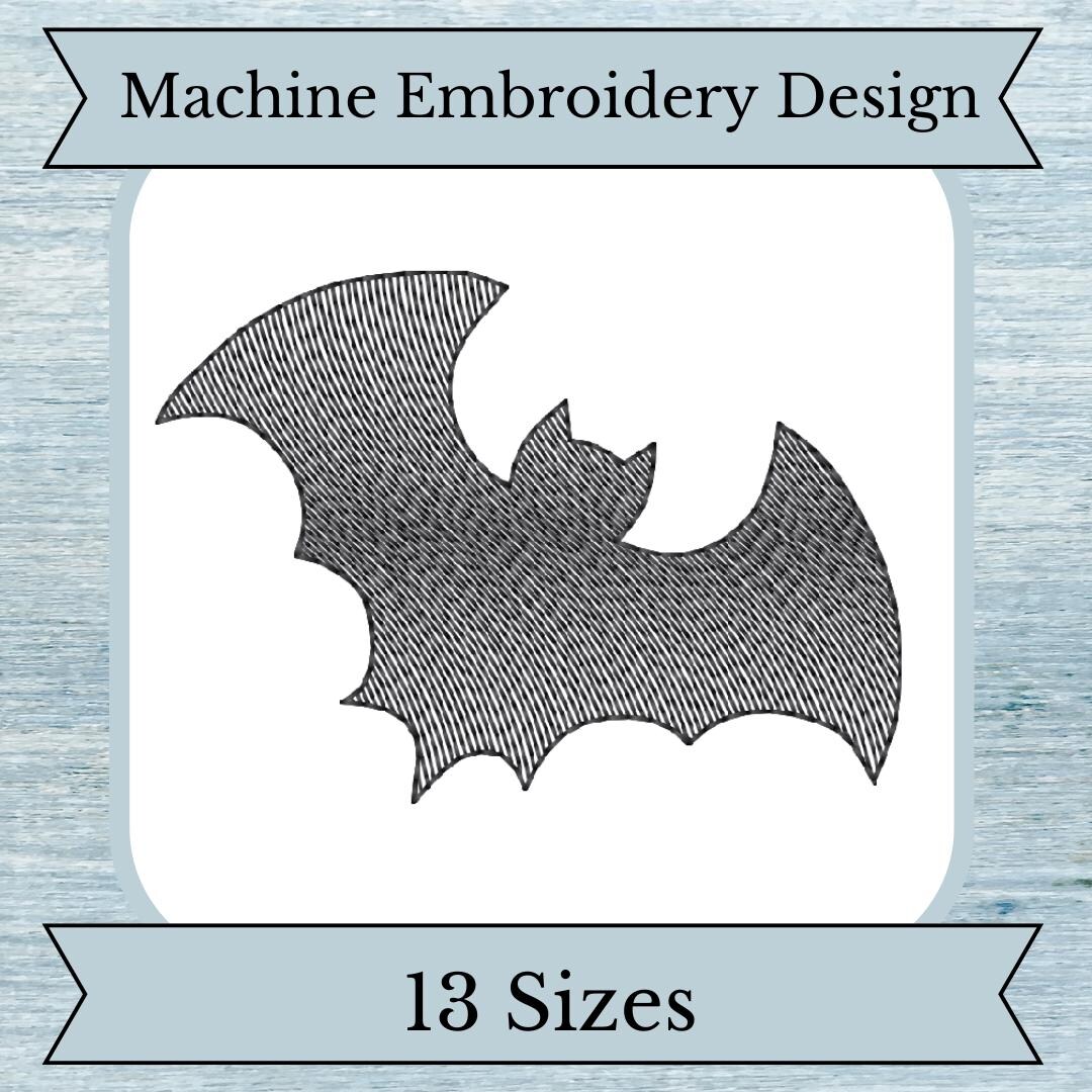 Bat Embroidery Design - Sketch Stitch - Quick Stitch - 13 Sizes ...