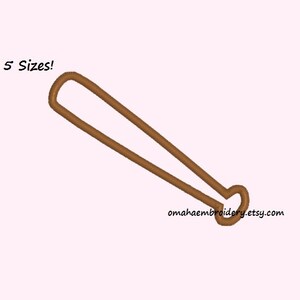 Baseball Bat Applique Machine Embroidery Design - 5 Sizes - Instant ...