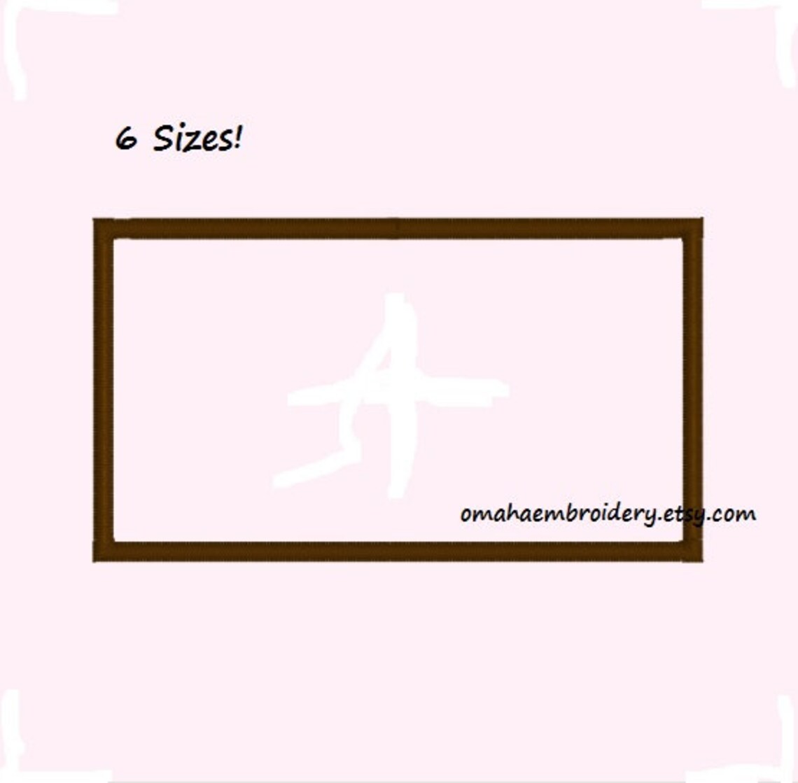 Rectangle Applique Machine Embroidery Design 6 Sizes - Etsy