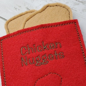 ITH Chicken Nuggets Pattern Play Food Machine Embroidery Design Felt ...
