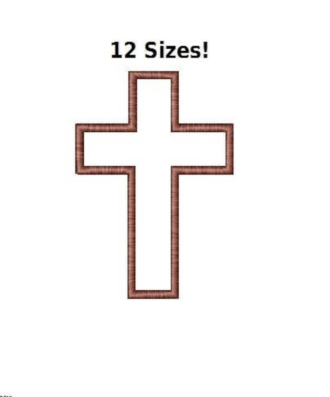 Cross Applique Machine Embroidery Design - 12 Sizes - Instant Download ...