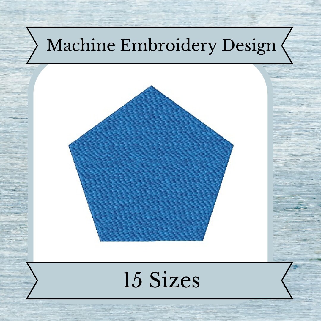 Pentagon Machine Embroidery Design - 15 Sizes - Instant Download Design ...