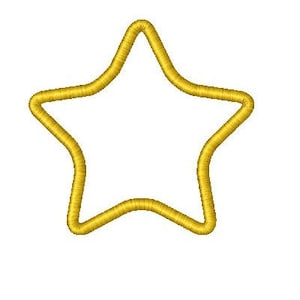Star With Rounded Tips Applique Machine Embroidery Design - 14 Sizes ...