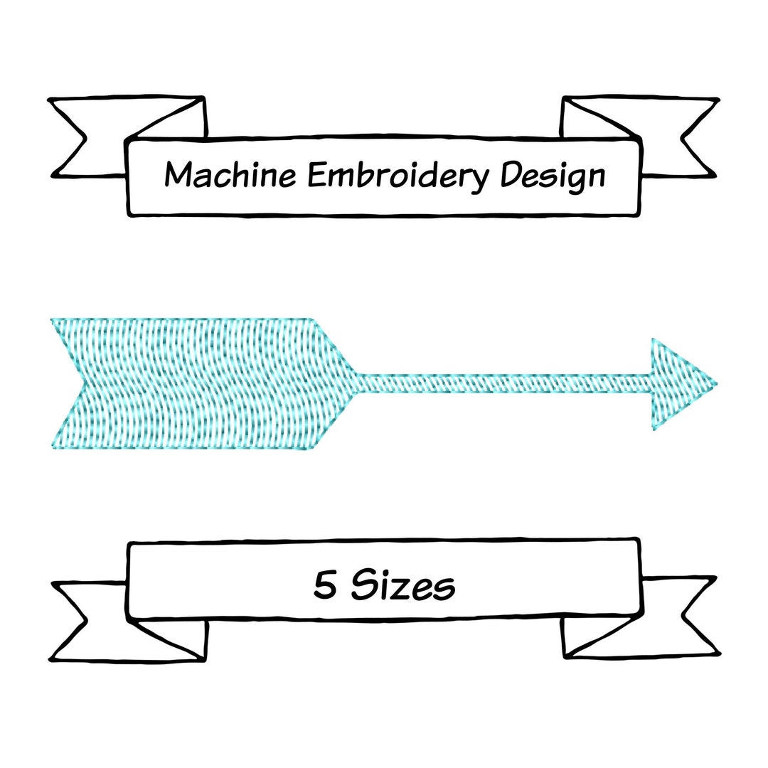 Arrow Machine Embroidery Design Sketch Stitch Quick Stitch - Etsy