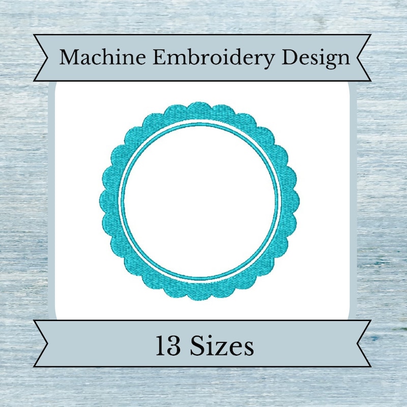 Scallop Circle Embroidery Font - Etsy