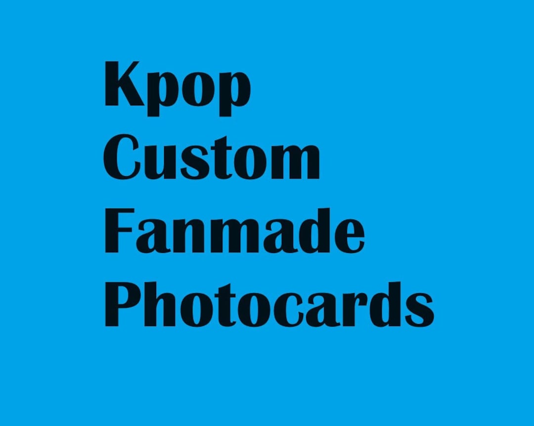 Kpop Custom Bias Fanmade Photocards - Etsy