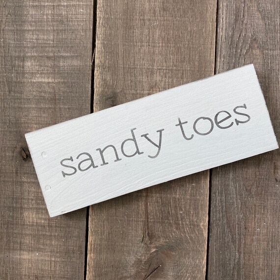 Sandy Toes Sign Beach House Decor Nautical Decor Beach - Etsy
