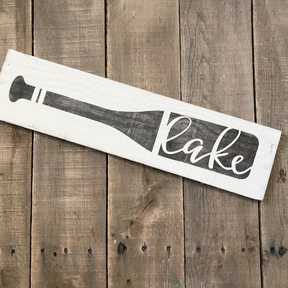 Lake Oar Lake Boat Paddle Wood Lake Sign Lake House Decor | Etsy