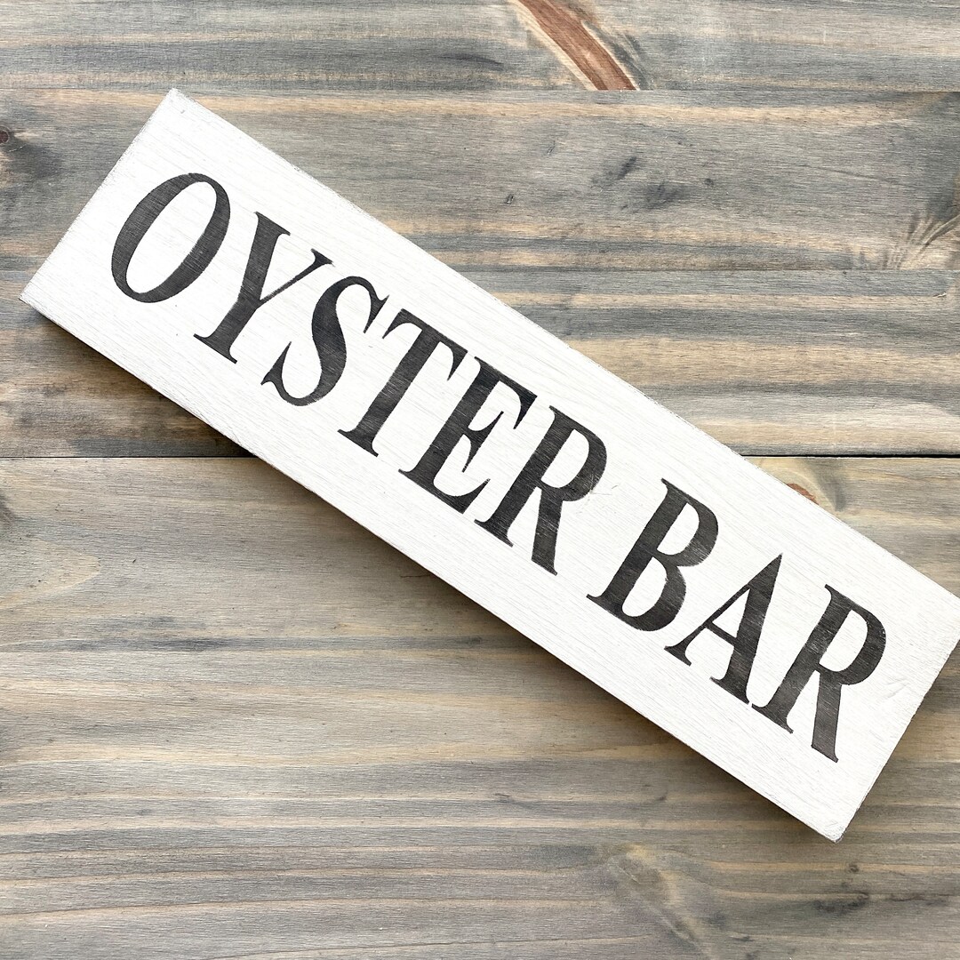 OYSTER BAR Sign, Beach House Home Decor, Handpainted Wood Sign ...