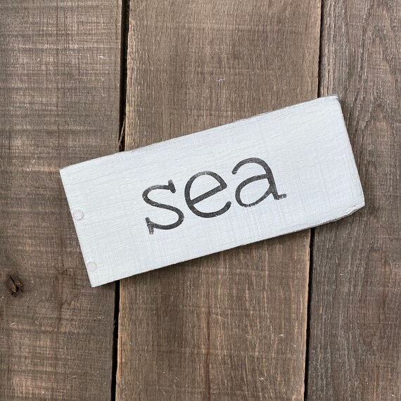 Sea Sign Beach House Reclaimed Wood Sign Nautical Decor | Etsy