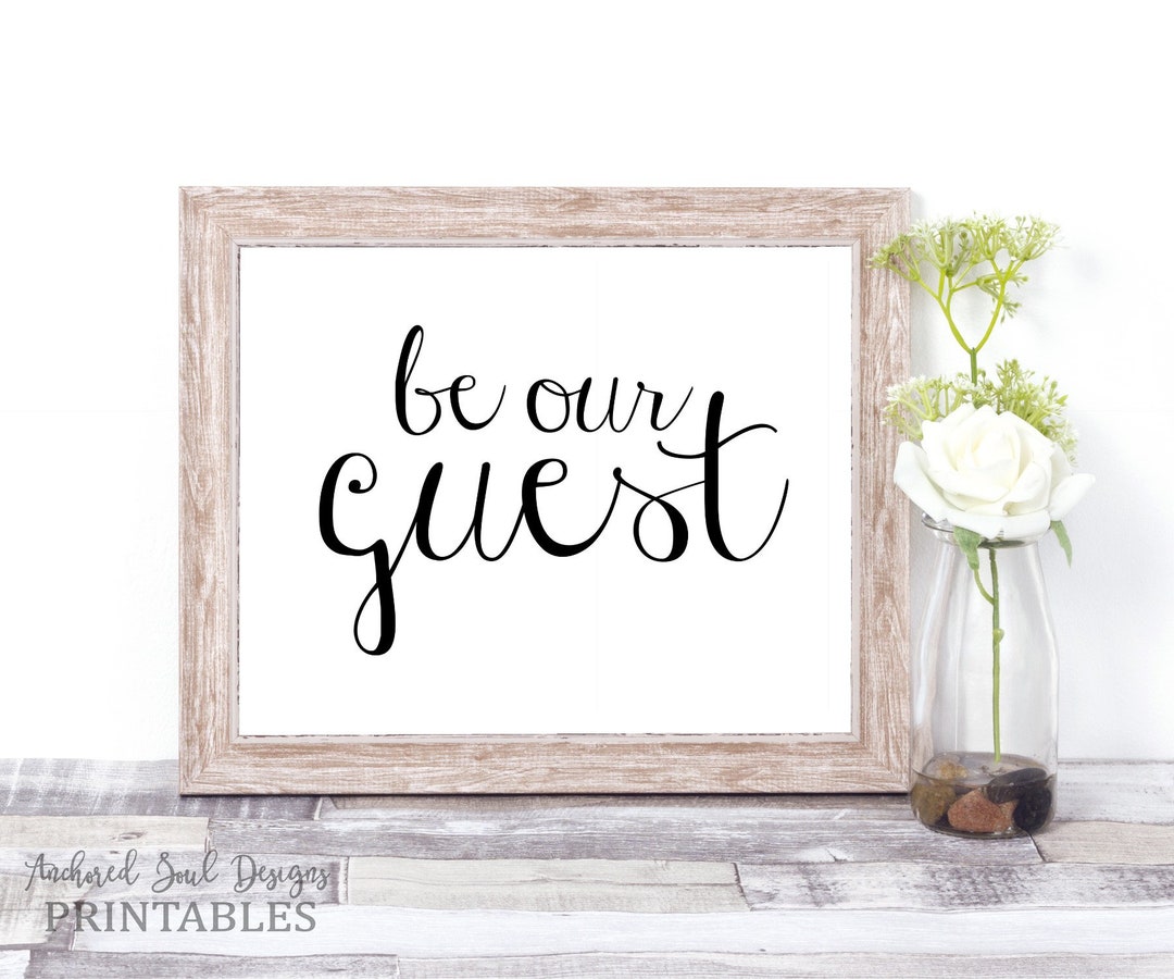 Be Our Guest PRINTABLE, Digital File, Guest Room Sign, Digital Download ...