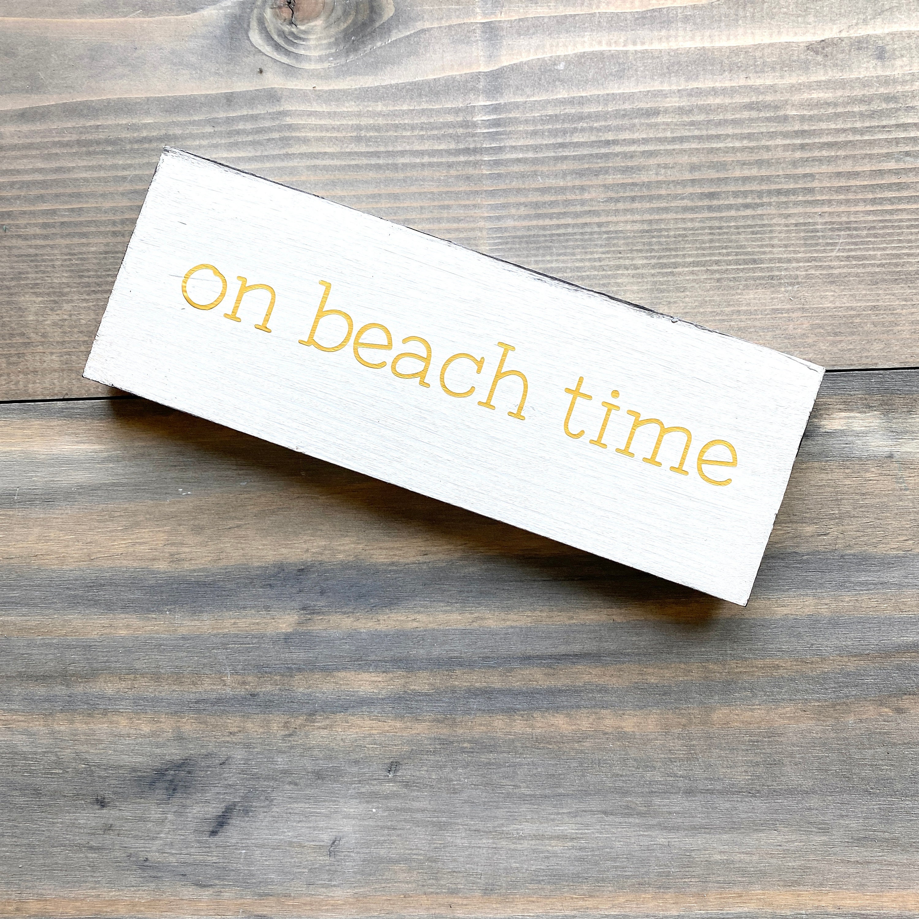 On Beach Time Sign, Beach House Home Decor, Coastal Grandmother ...
