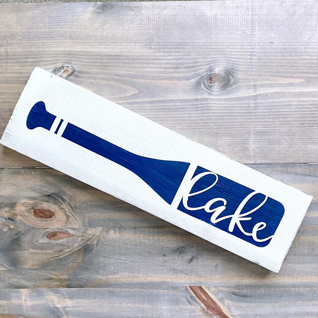 Lake Oar, Lake Boat Paddle, Wood Lake Sign, Lake House Decor, Nautical ...