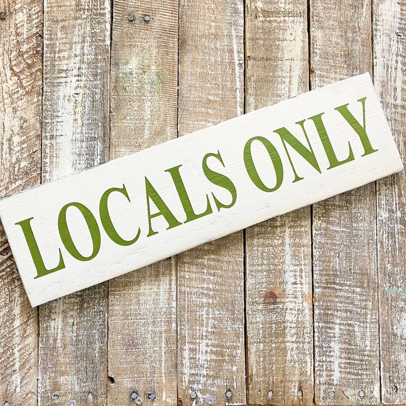 LOCALS ONLY Sign Beach House Home Decor Wood Sign Beach - Etsy