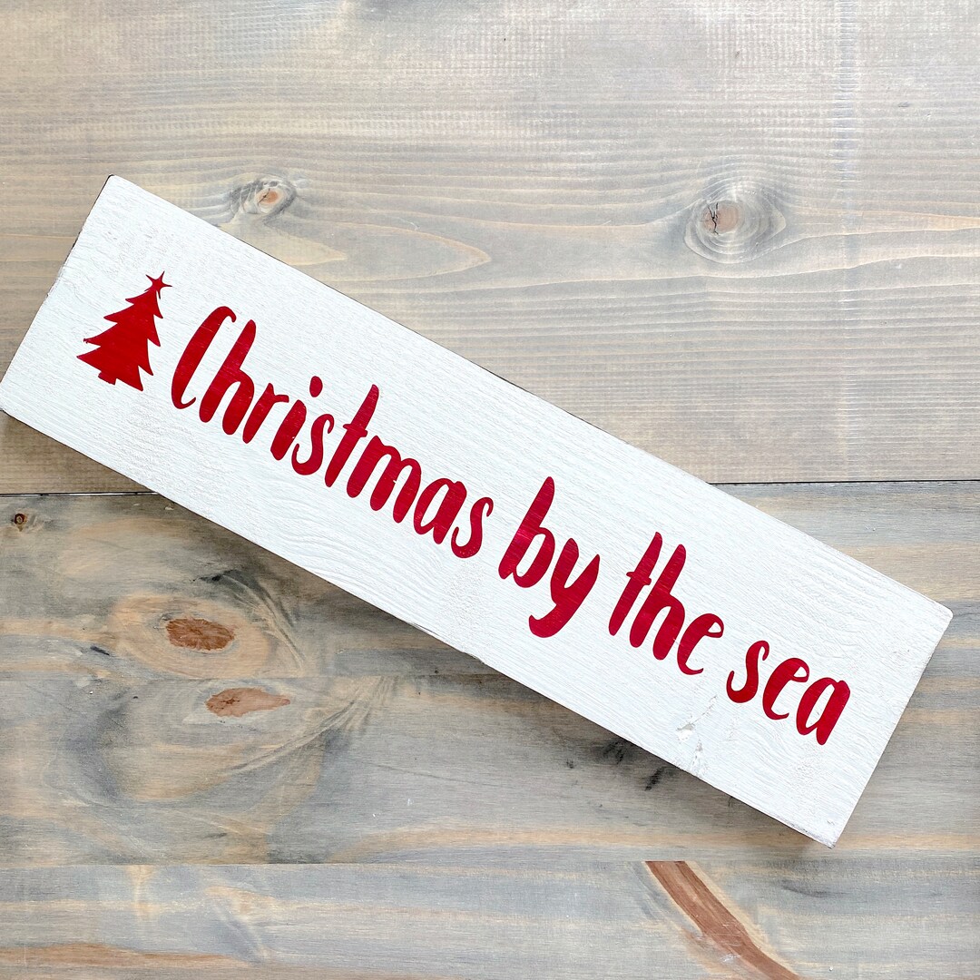 Christmas by the Sea, Beach Christmas Sign, Christmas at the Beach ...