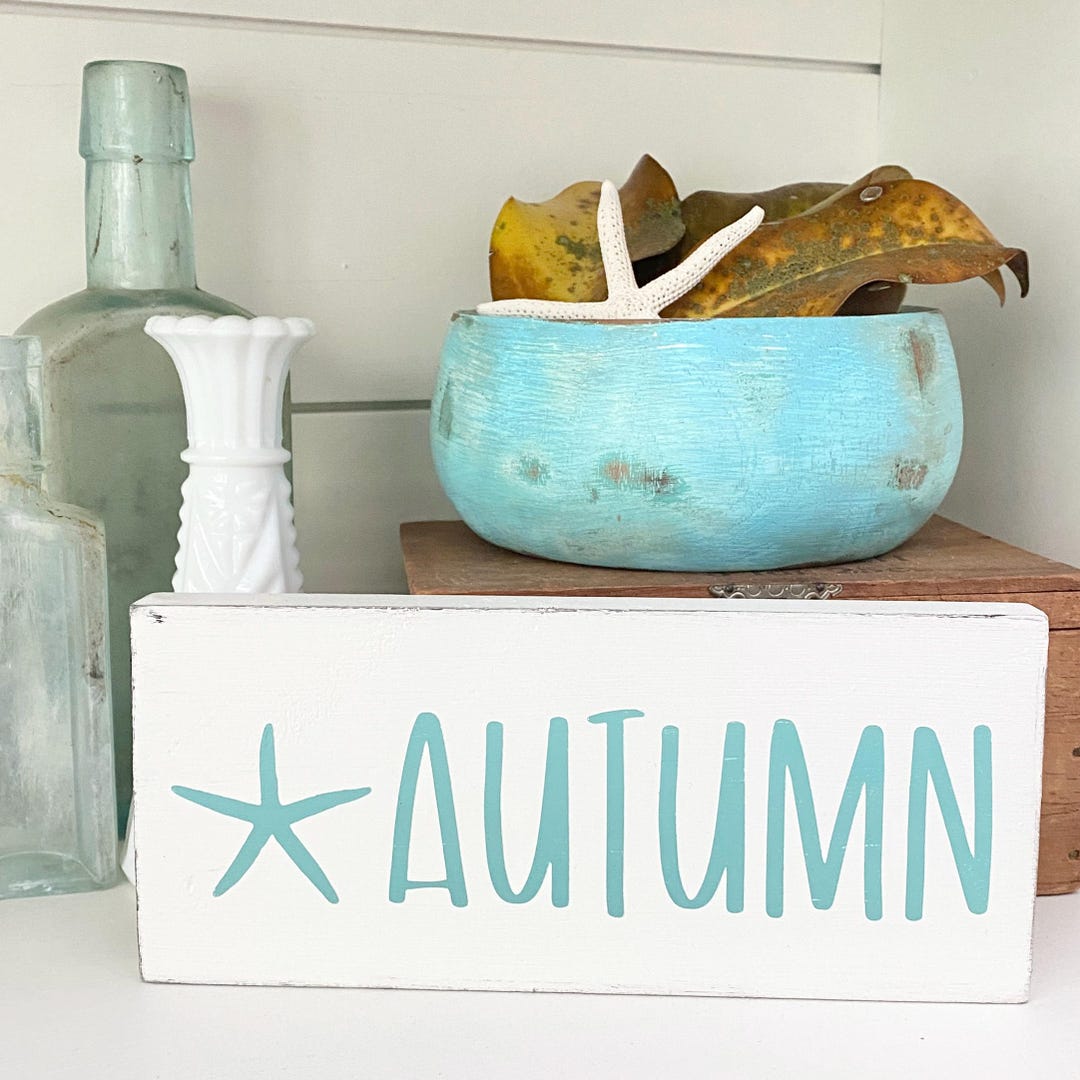 Autumn Starfish Sign, Coastal Fall Decor, Beachy Halloween Decorations ...