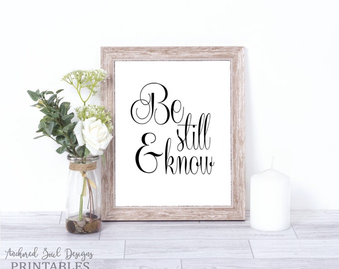 Be Still Wall Art Prints (set of 2) - 8x10 | Inspirational Wall Art - Etsy