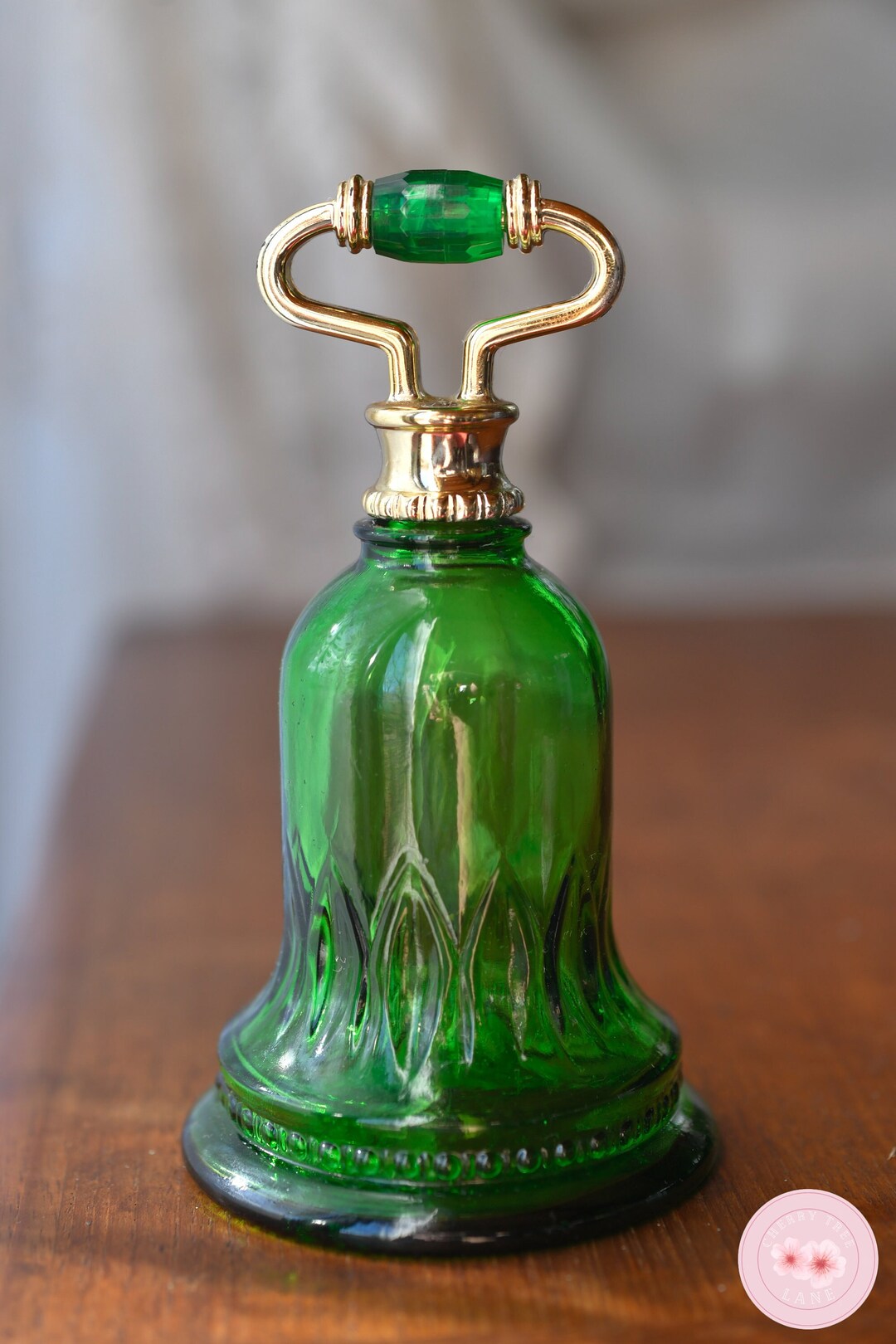 1978 Avon Emerald Green Glass Bell Shaped Perfume Bottle "sweet Honesty ...