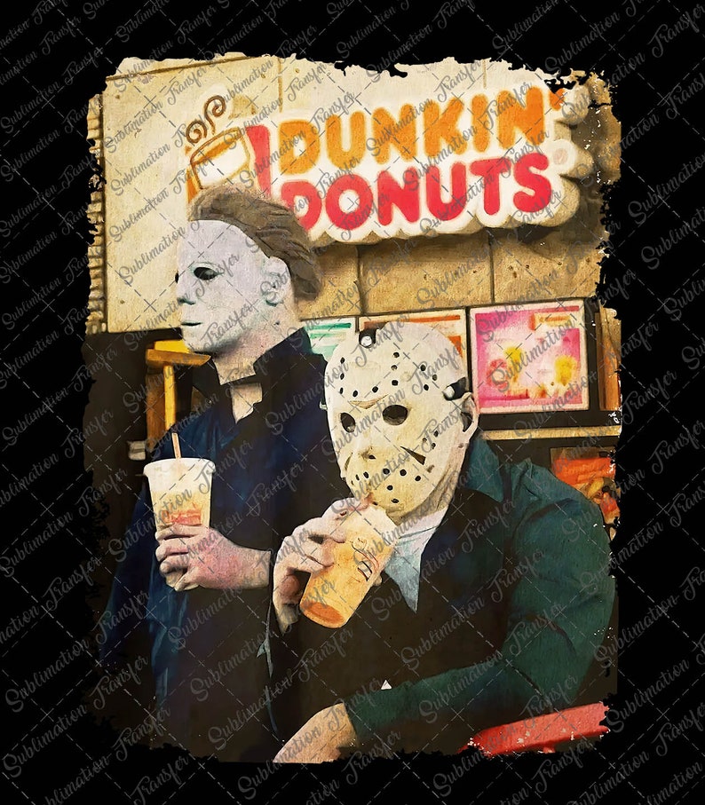 Jason and Michael Png Halloween Dunkin Donuts Png Character - Etsy