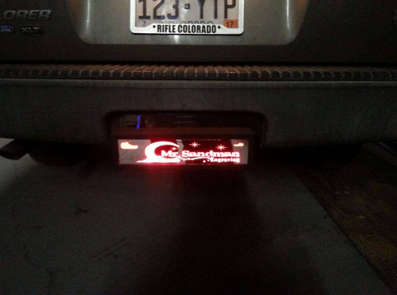 Trailer Hitch Cover: Lighted,led Illuminated, Custom Engraved Acrylic ...