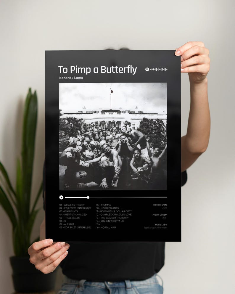 Kendrick Lamar – to Pimp a Butterfly Album Poster – Hip Hop Tracklist ...