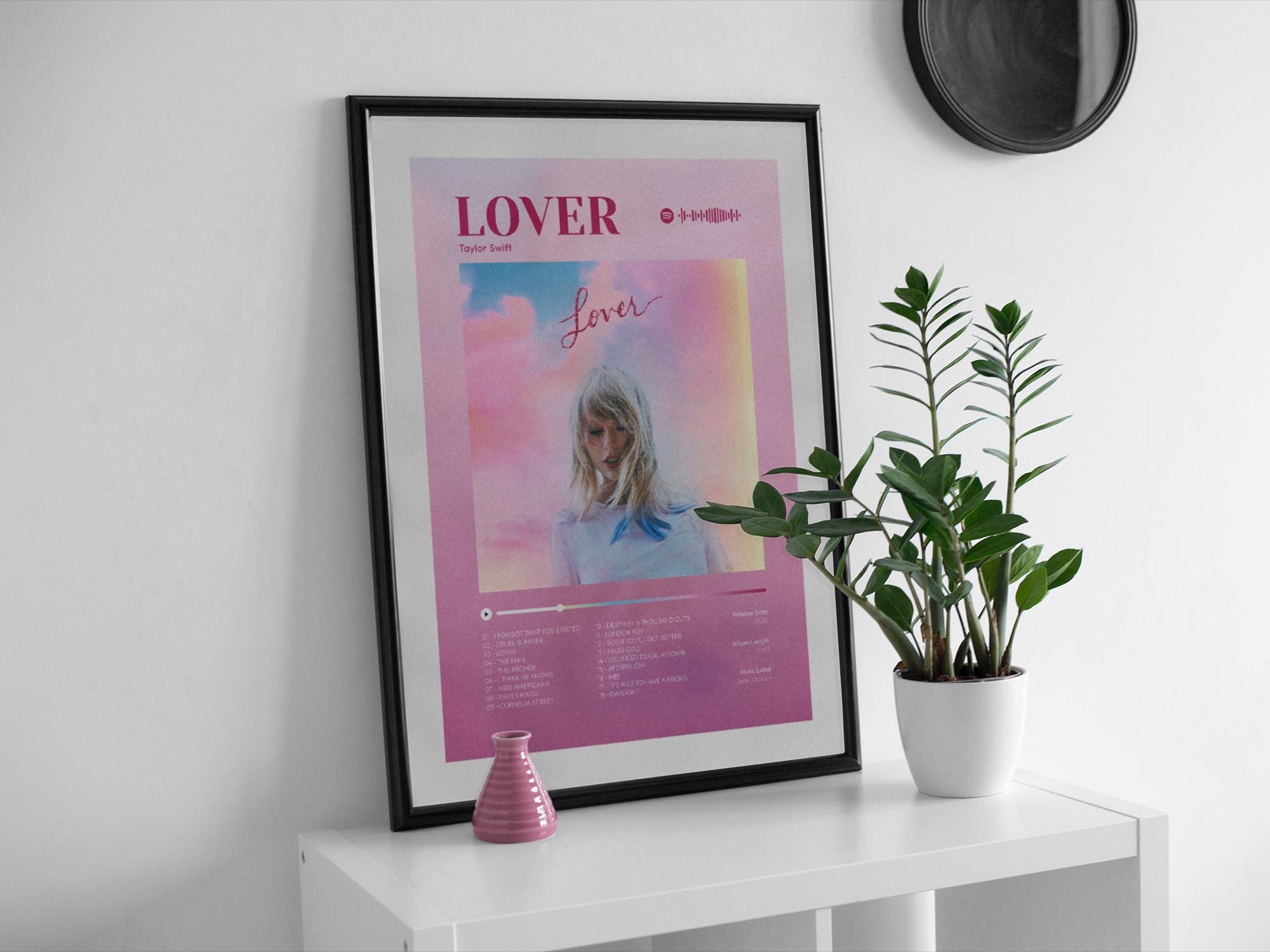 Taylor Swift – Lover Album Poster | Romantic Pastel Pop Art Print With ...