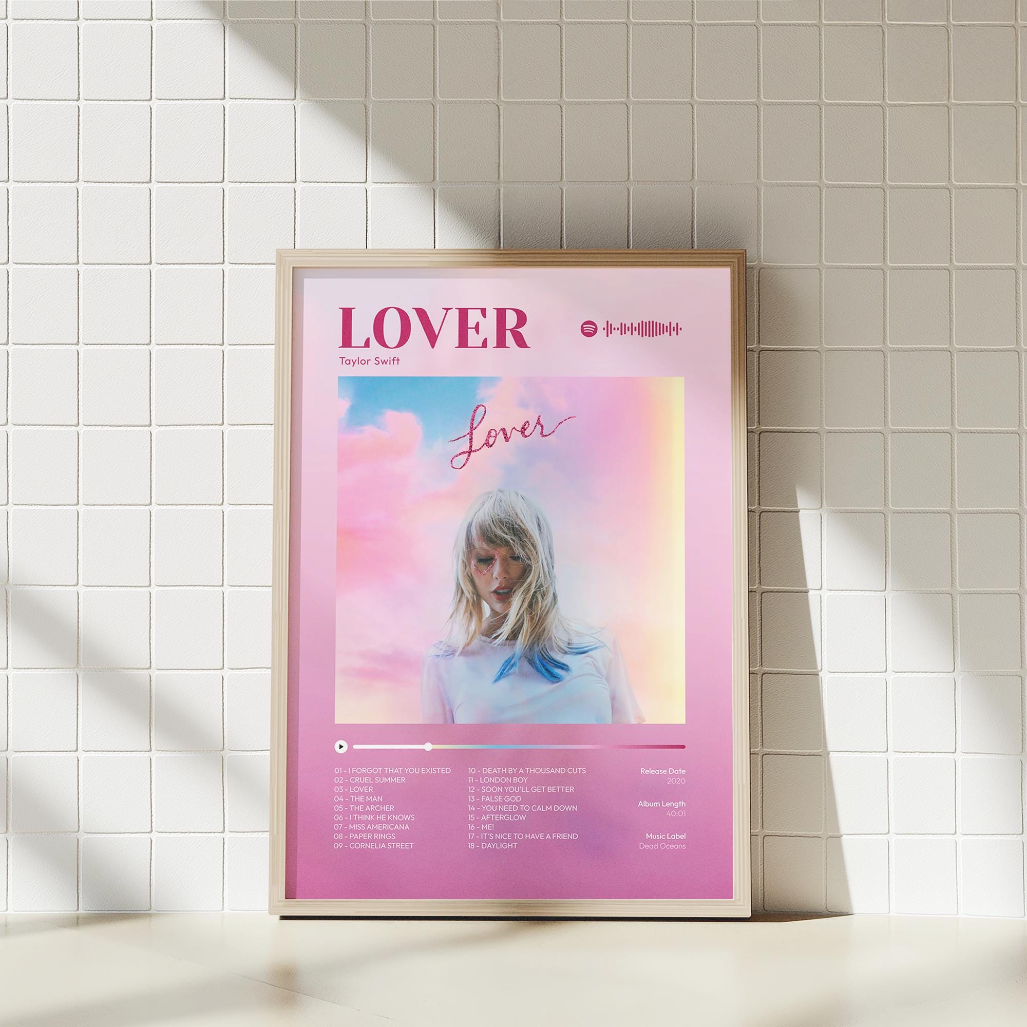 Taylor Swift – Lover Album Poster | Romantic Pastel Pop Art Print With ...