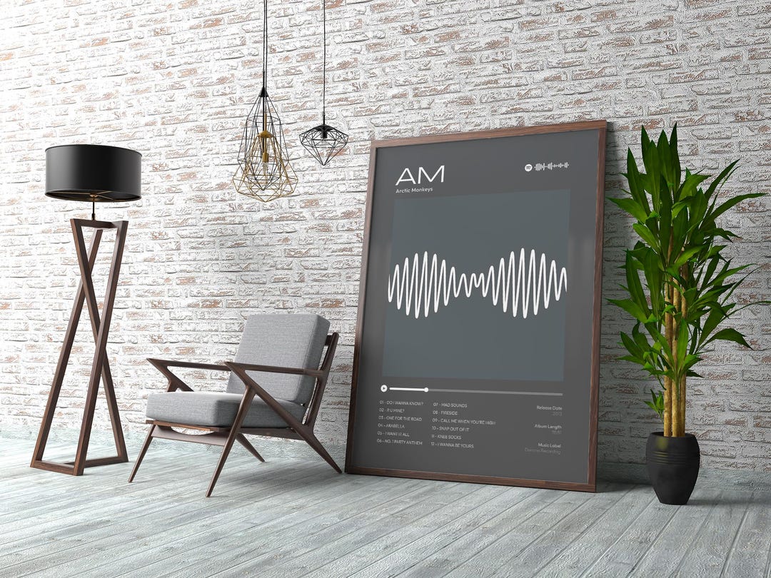 Arctic Monkeys AM Album Art Print: Indie Rock Waveform Poster (digital ...