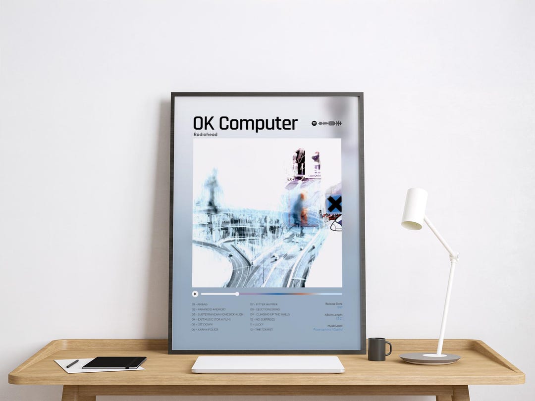 Radiohead – OK Computer Album Poster | Iconic Tracklist Music Print ...