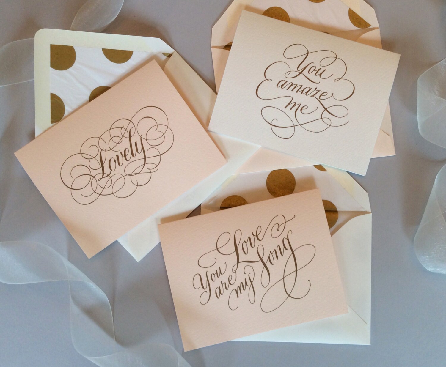 Hand Lettered Love Note Set - Etsy