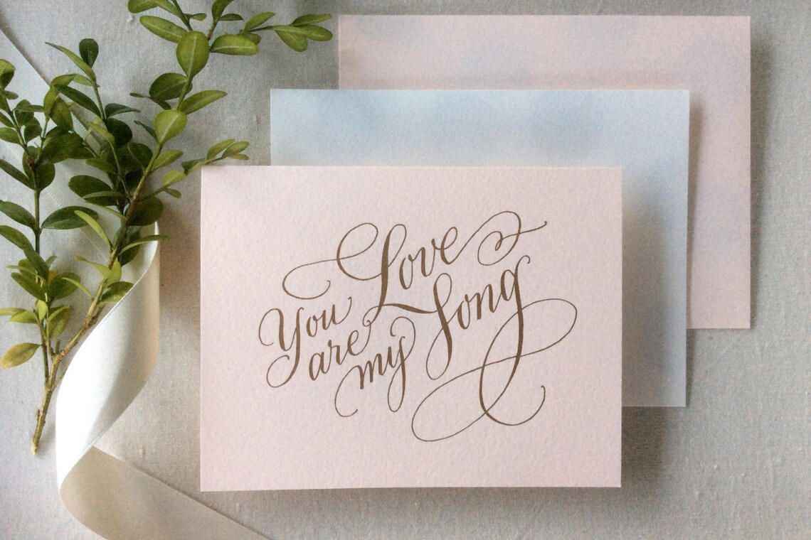 Hand Lettered Love Note Set - Etsy