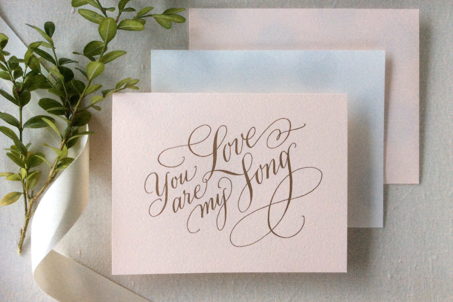 Hand Lettered Love Note Set - Etsy