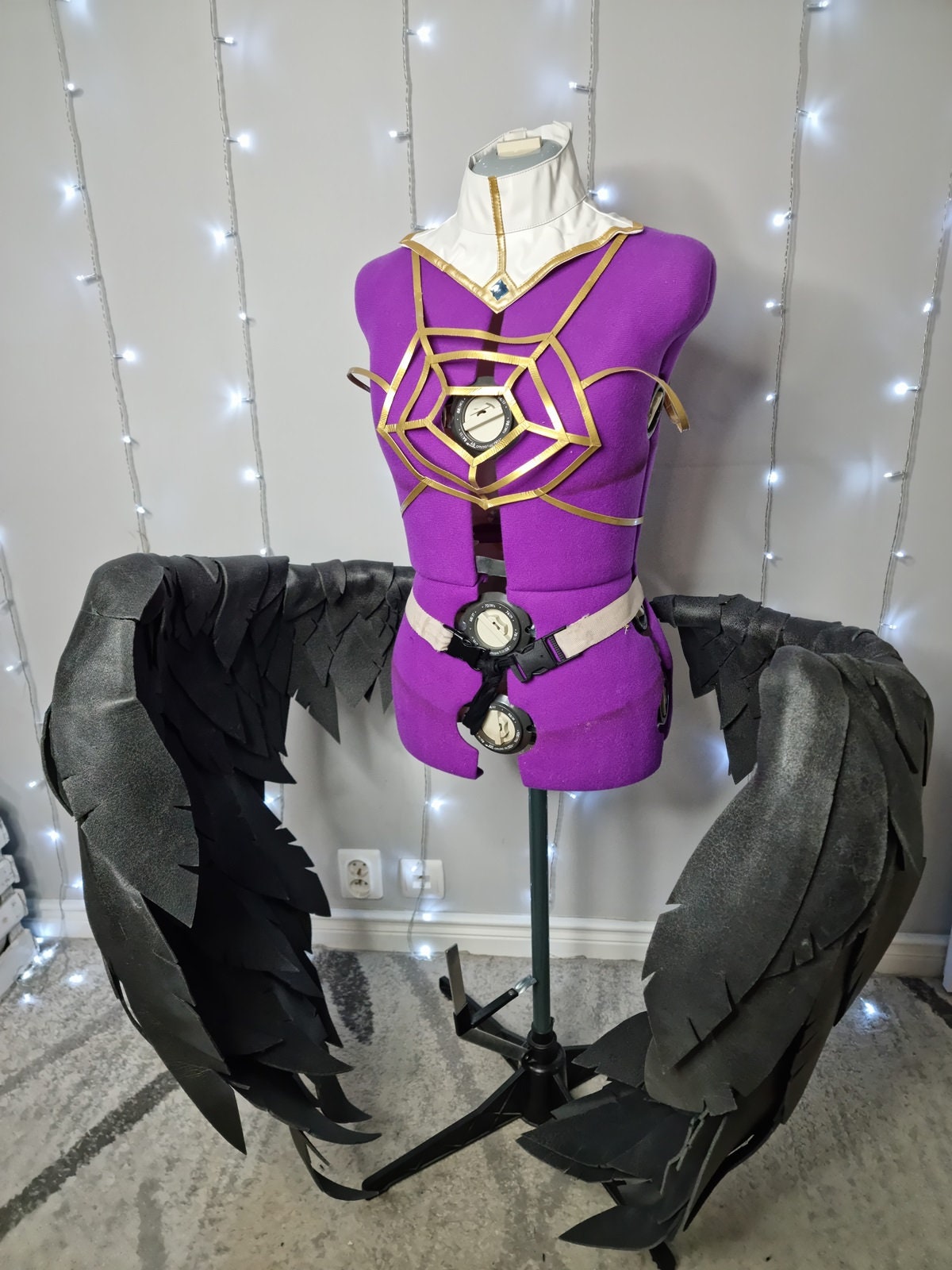 Albedo Overlord Black Wings, Horns, Wig, Neck Decoration COSPLAY - Etsy