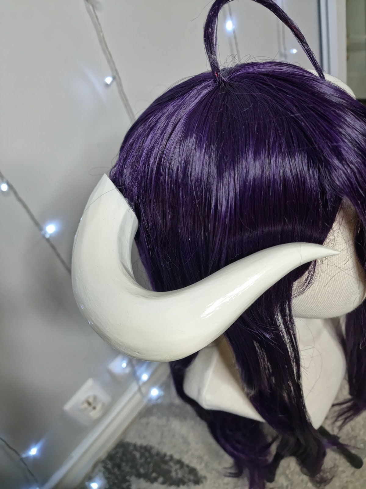 Albedo Overlord Black Wings, Horns, Wig, Neck Decoration COSPLAY - Etsy
