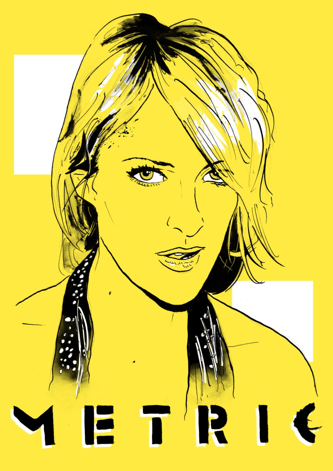 Metric Emily Haines Portrait A4 Print | Etsy