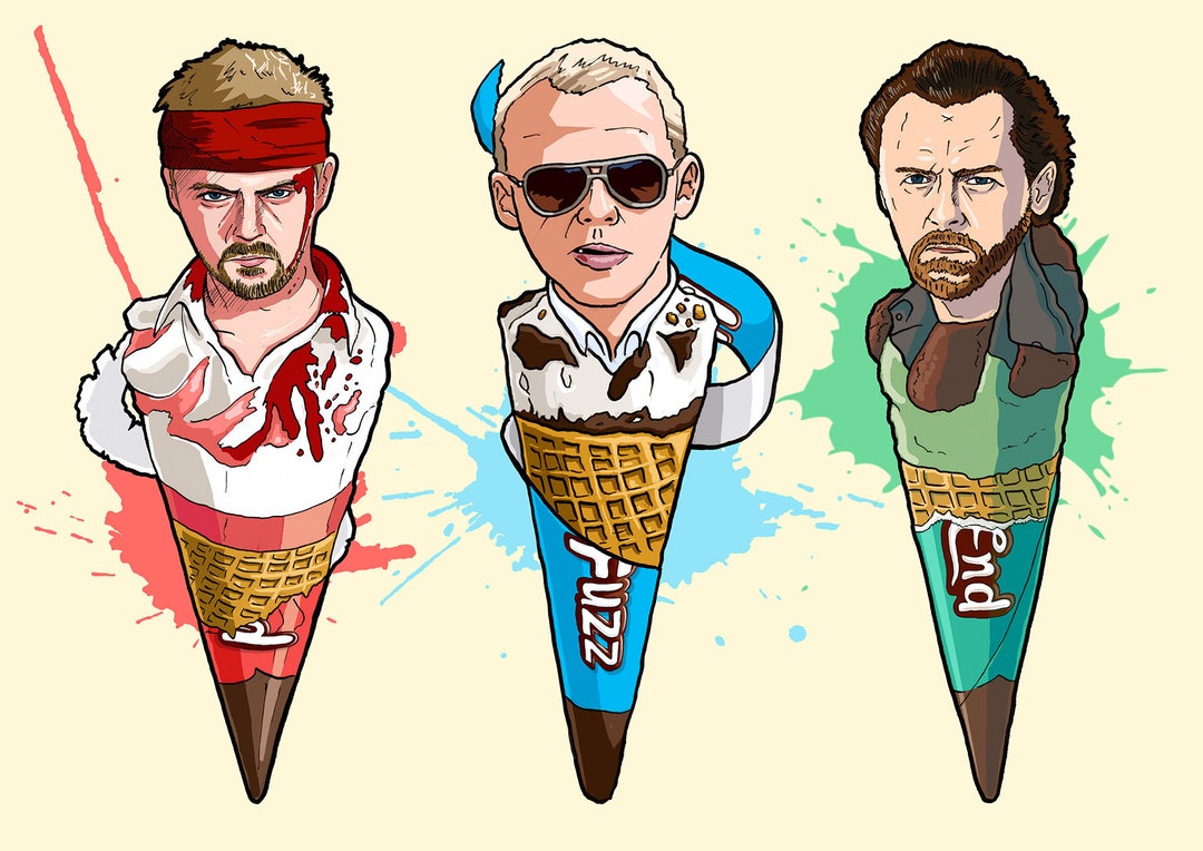 Cornetto Trilogy A4 Prints - Hot Fuzz - Shaun of the Dead - the World's ...