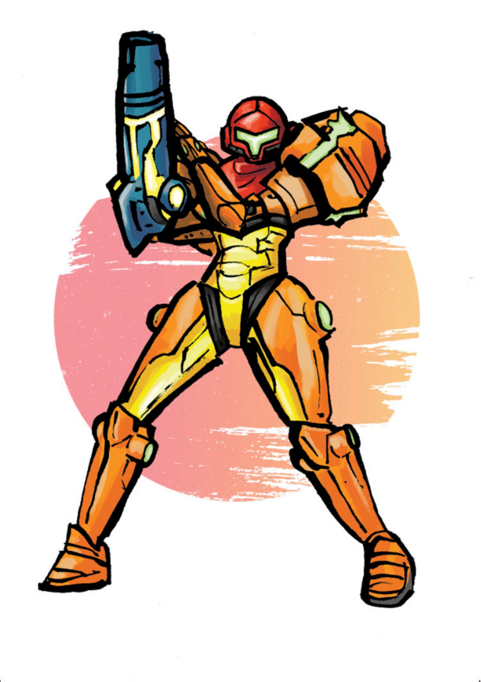 Metroid Samus Aran A4 Print - Etsy