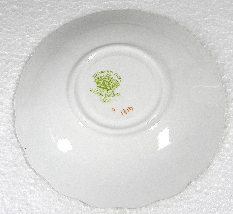 Art Deco J H Cope Wellington China 1906 Floral Pattern Trio Cup Saucer ...