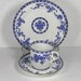 Antique Blue and White Delph Pattern Trio Rare - Etsy