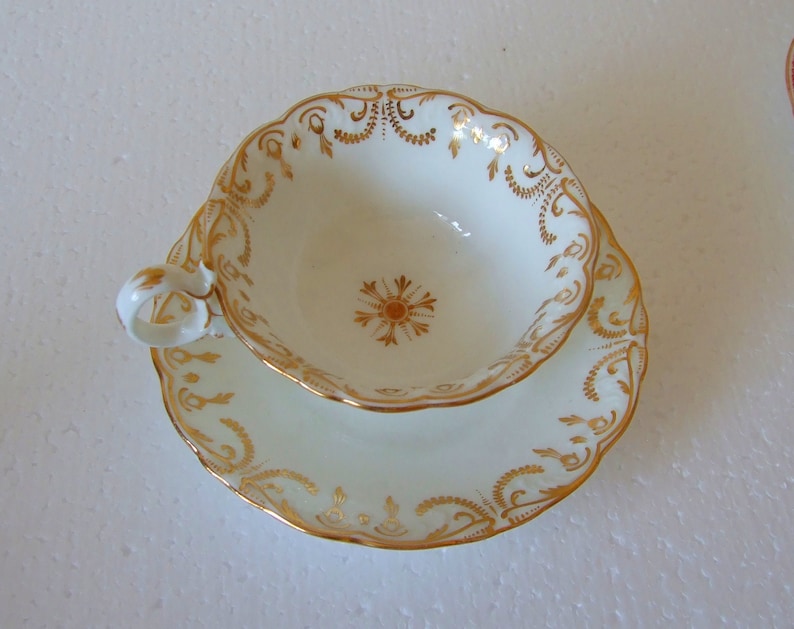 Victorian Antique Rockingham Style Porcelain Footed Cup and - Etsy