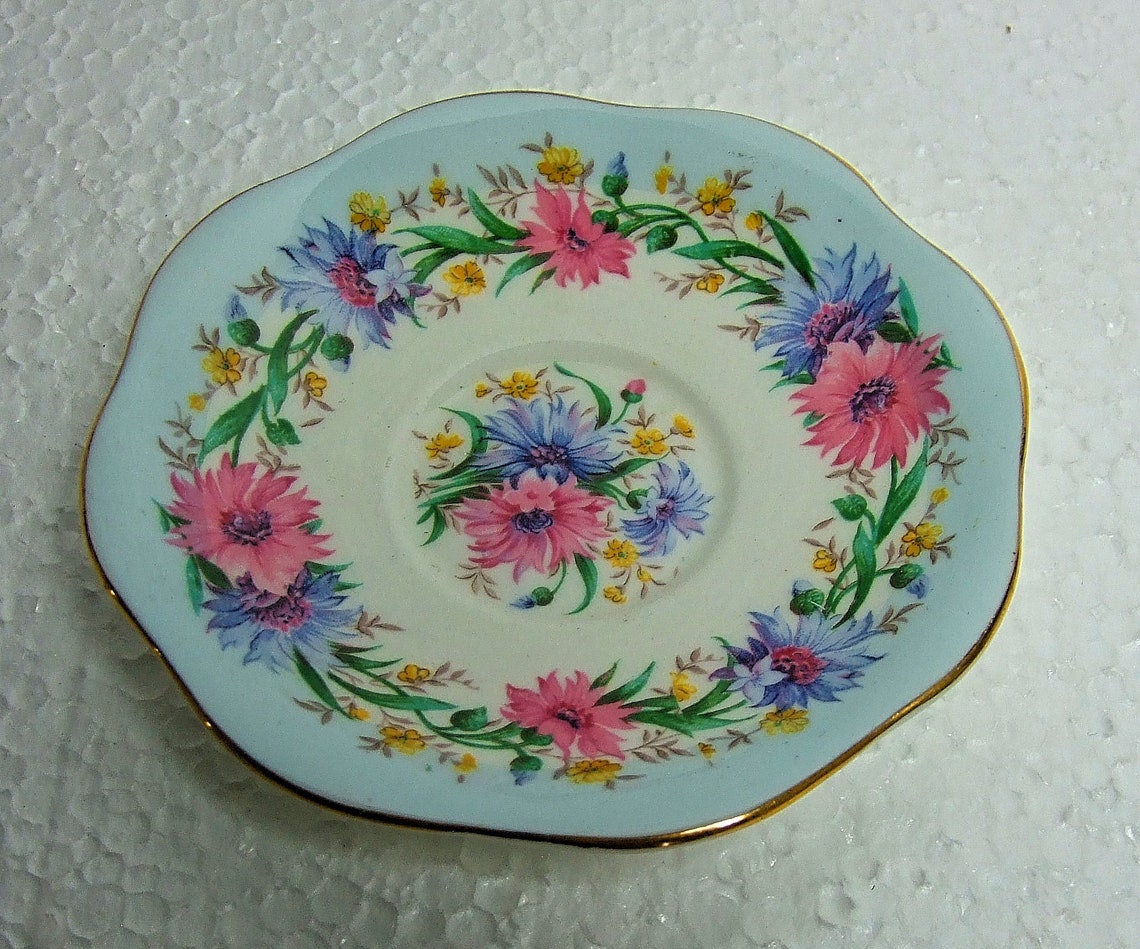 Vintage Foley China E Brains & Co cornflower - Etsy