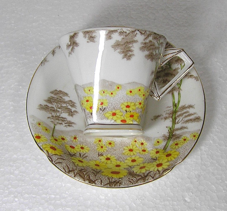 Art Deco Vintage Standard China Daisy Pattern.small Tea/coffee - Etsy UK
