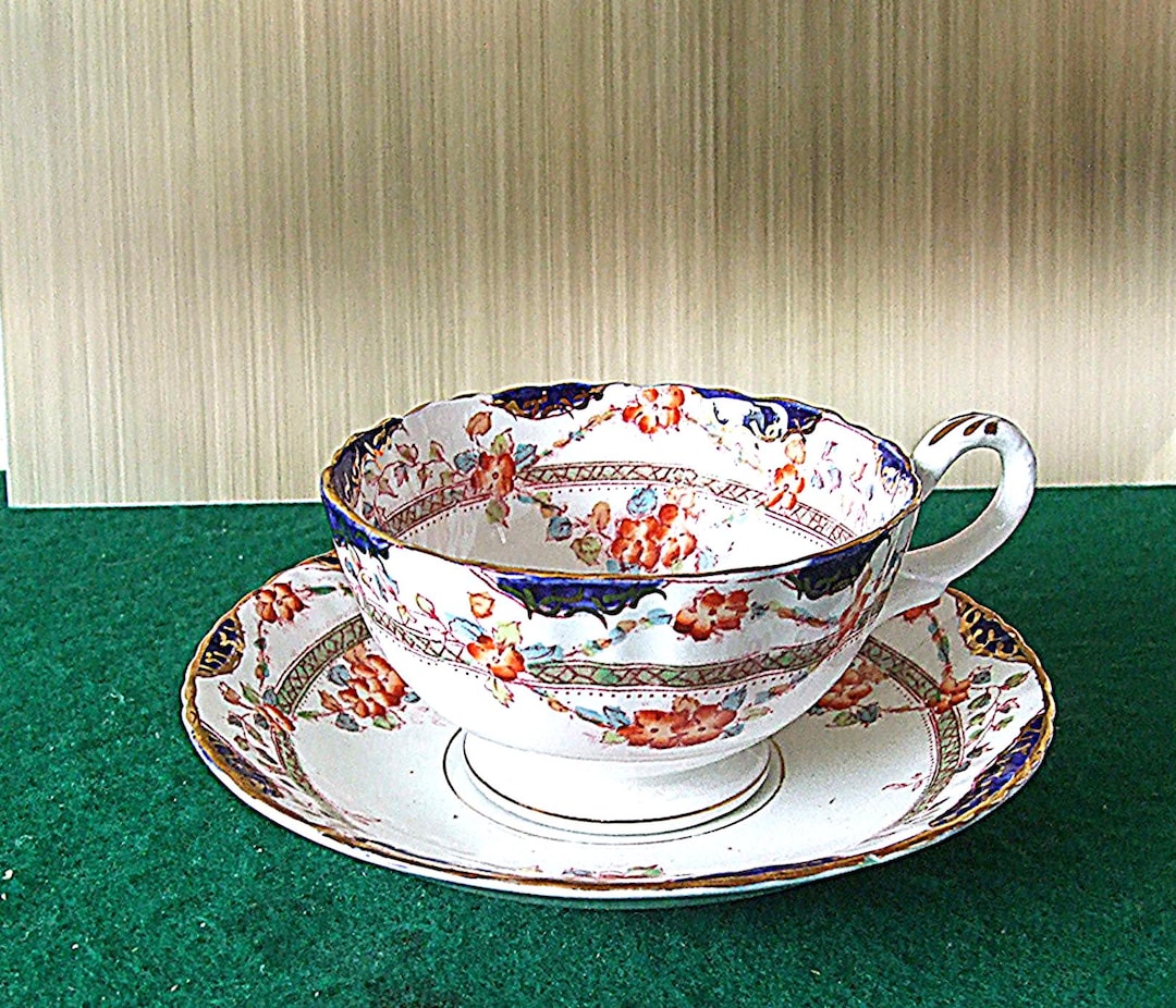 Antique Sutherland China Imari Pattern. Footed Cup & Saucer - Etsy