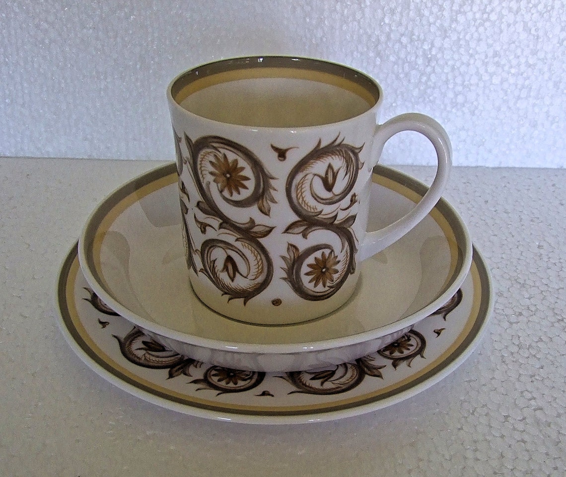 Vintage Bone China Wedgwood Venetia Pattern Susie Cooper Trio | Etsy