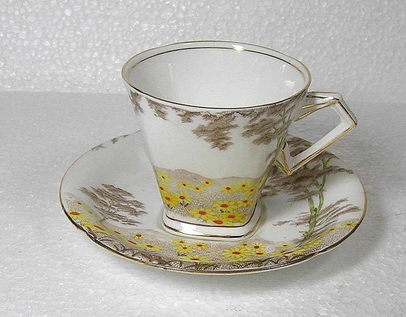 Art Deco Vintage Standard China Daisy Pattern.small Tea/coffee - Etsy UK