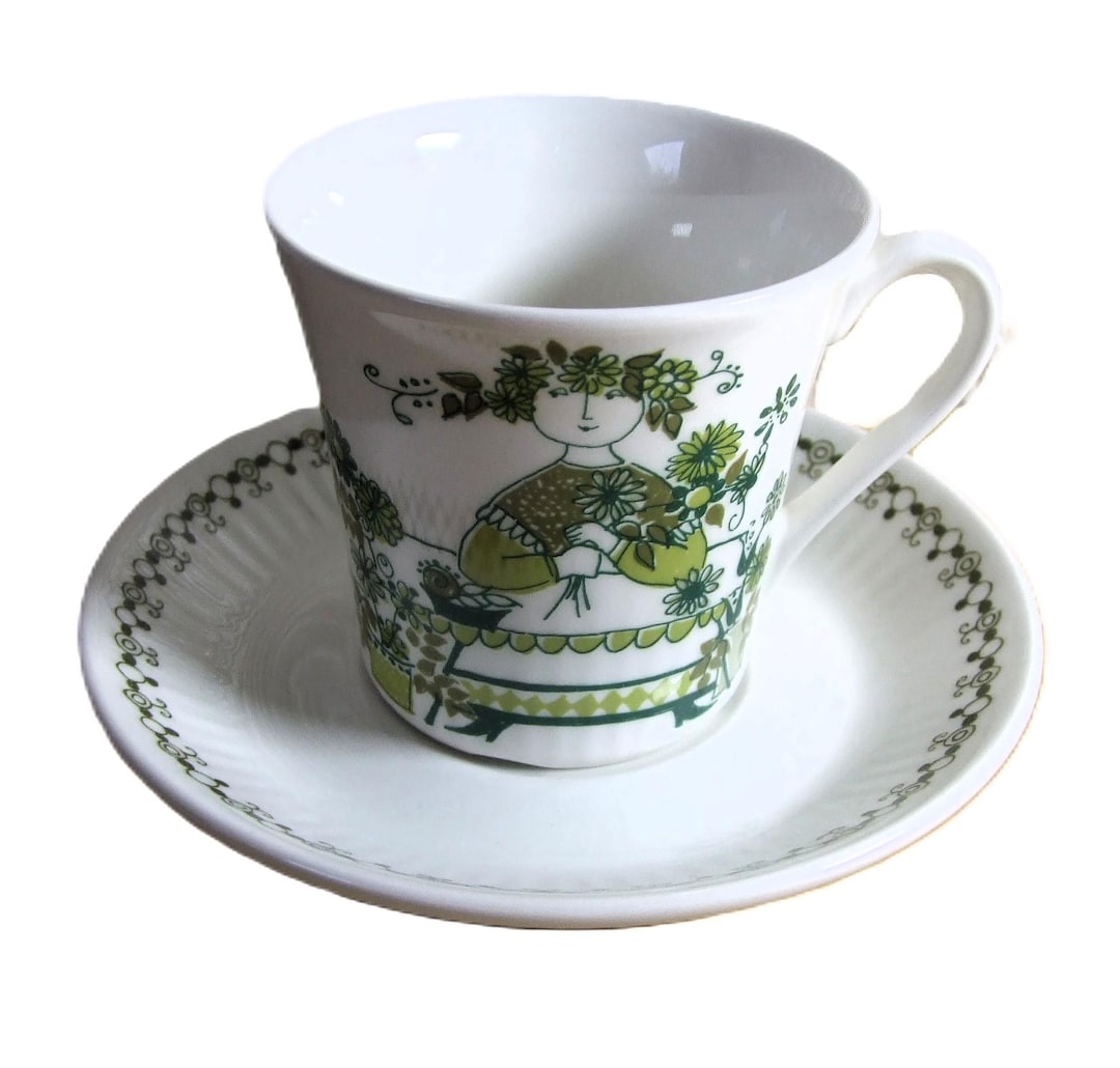 A Figgjo Flint Norway Turi Design Market Teacup and Saucer - Etsy