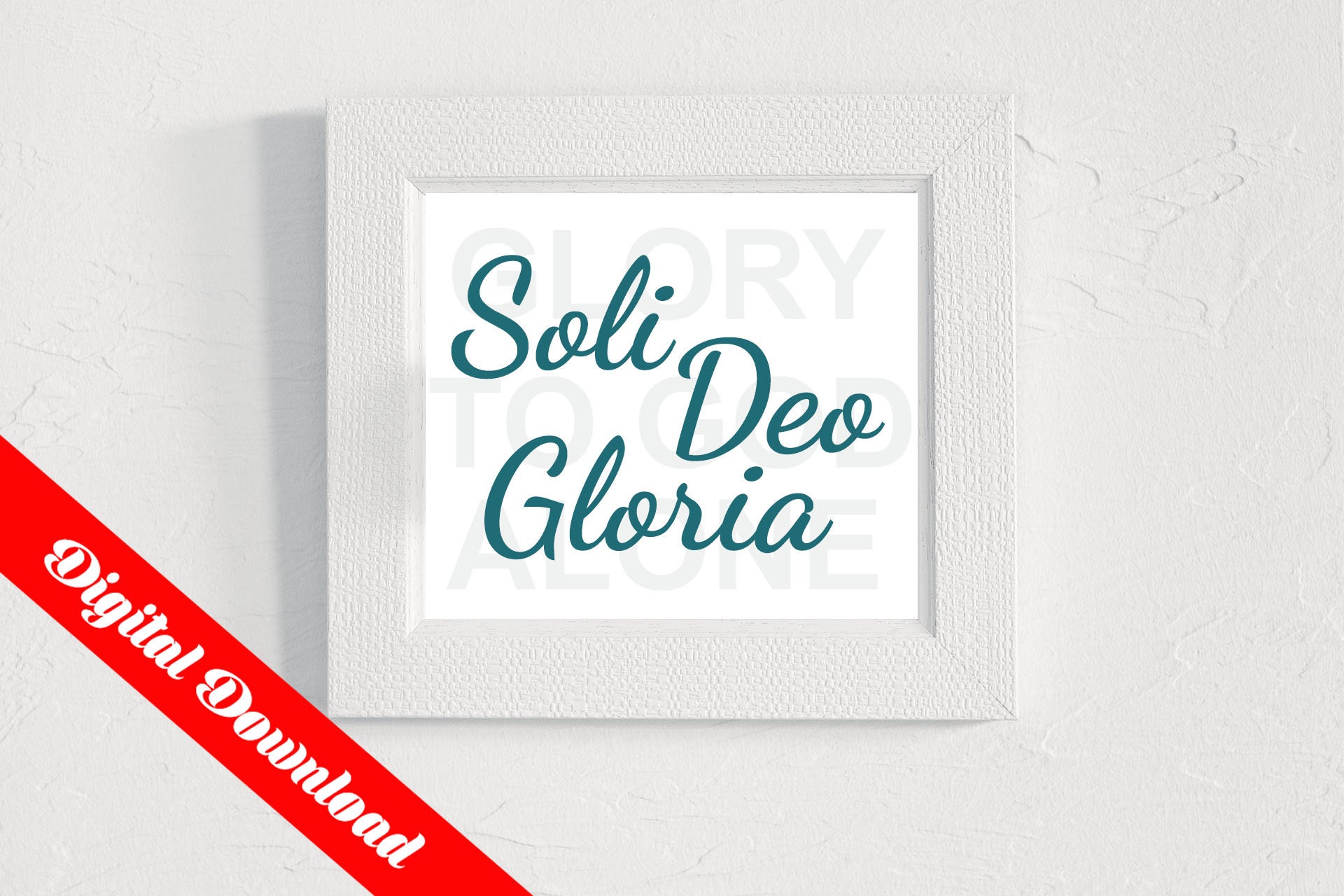Soli Deo Gloria Christian Reformed Theology Downloadable Art Print - Etsy