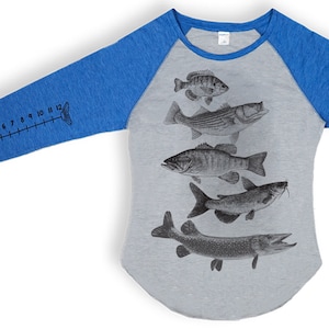 Women's Fish fishing Shirt With Ruler to Measure Fish Ladies T-shirt ...